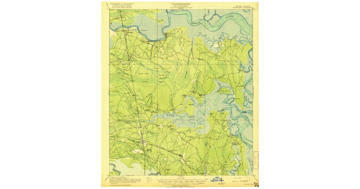 Old Maps of Peter Point Oaks, GA for Metal Detecting | Pastmaps