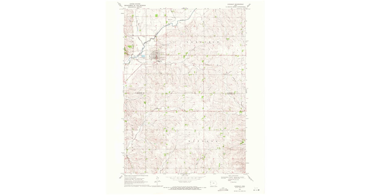 1969 Map of Kingsley, IA — High-Res | Pastmaps