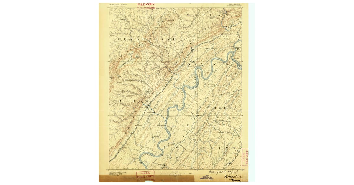 Old Maps of Spring City, TN for Hiking & Exploration | Pastmaps