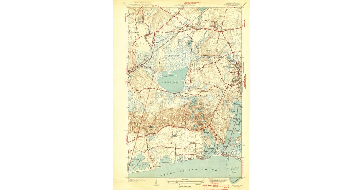1944 Map of Kingston, RI — High-Res | Pastmaps