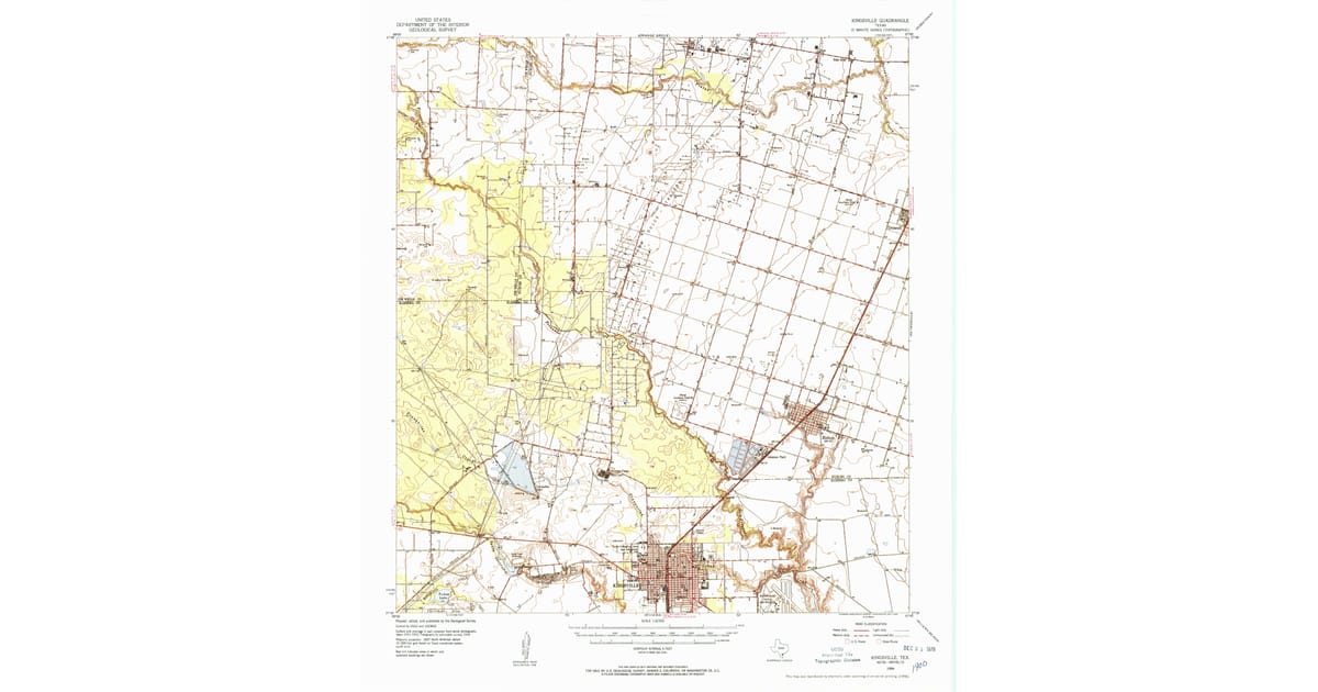 1954 Map of Kingsville, TX — High-Res | Pastmaps