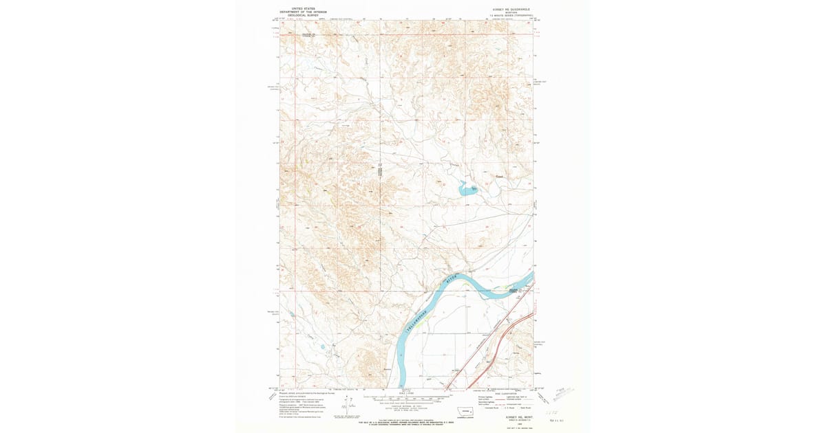 1969 Map of Kinsey NE, Custer County, MT — High-Res | Pastmaps