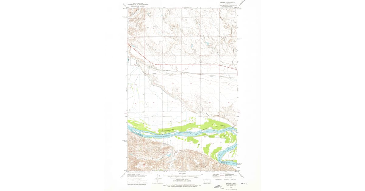 1972 Map of Kintyre, Valley County, MT — High-Res | Pastmaps