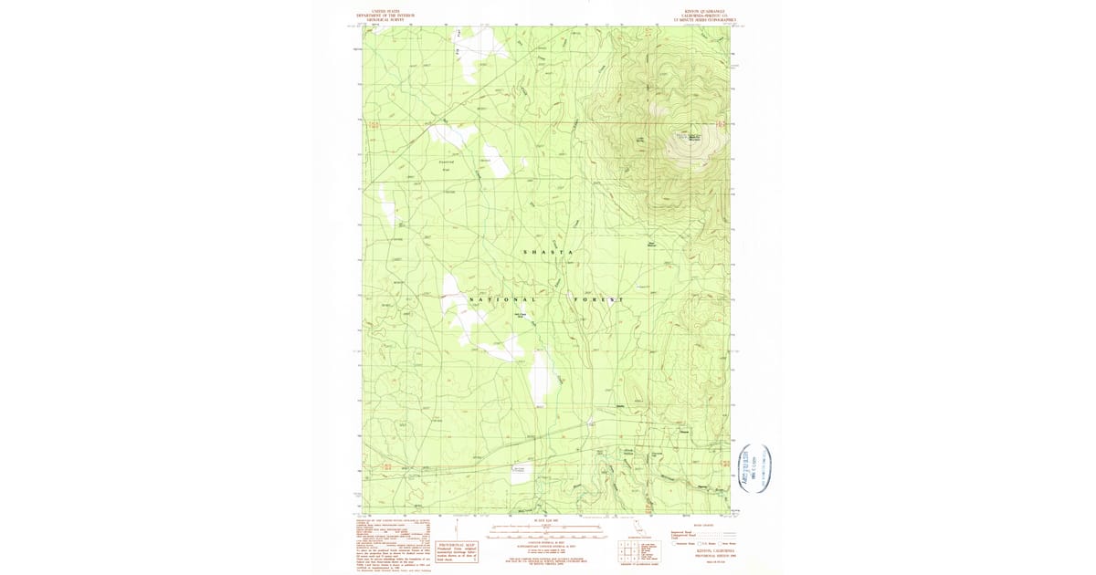 1990 Map of Kinyon, Siskiyou County, CA — High-Res | Pastmaps