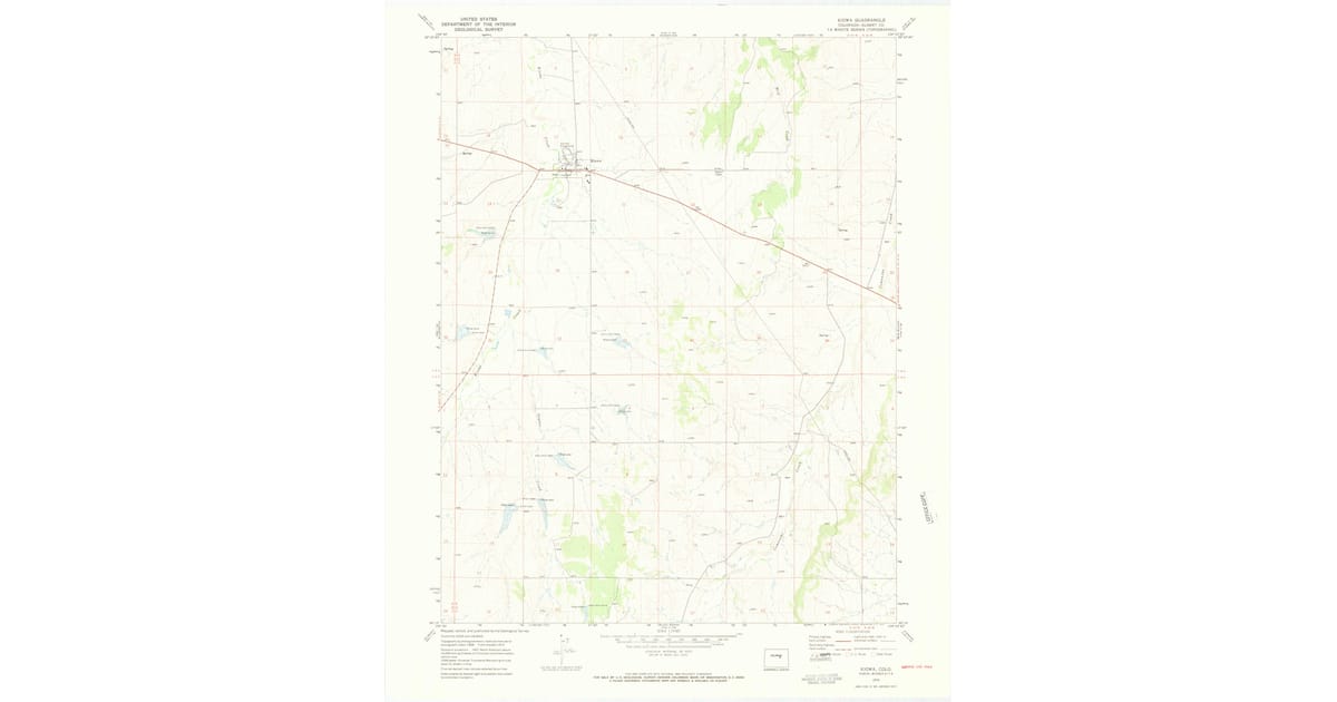 1970 Map of Kiowa, CO — High-Res | Pastmaps