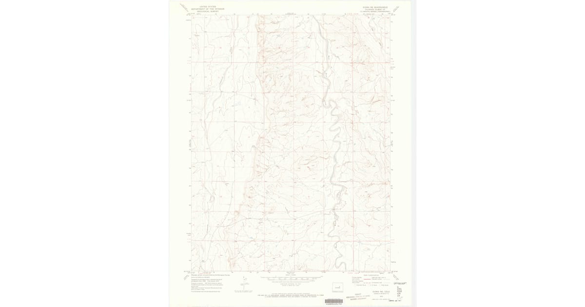 1970 Map of Kiowa NE, Elbert County, CO — High-Res | Pastmaps