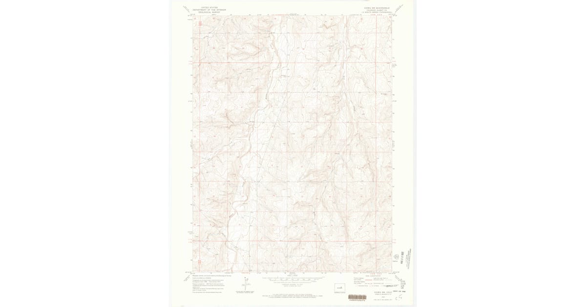 1970 Map of Kiowa NW, Elbert County, CO — High-Res | Pastmaps