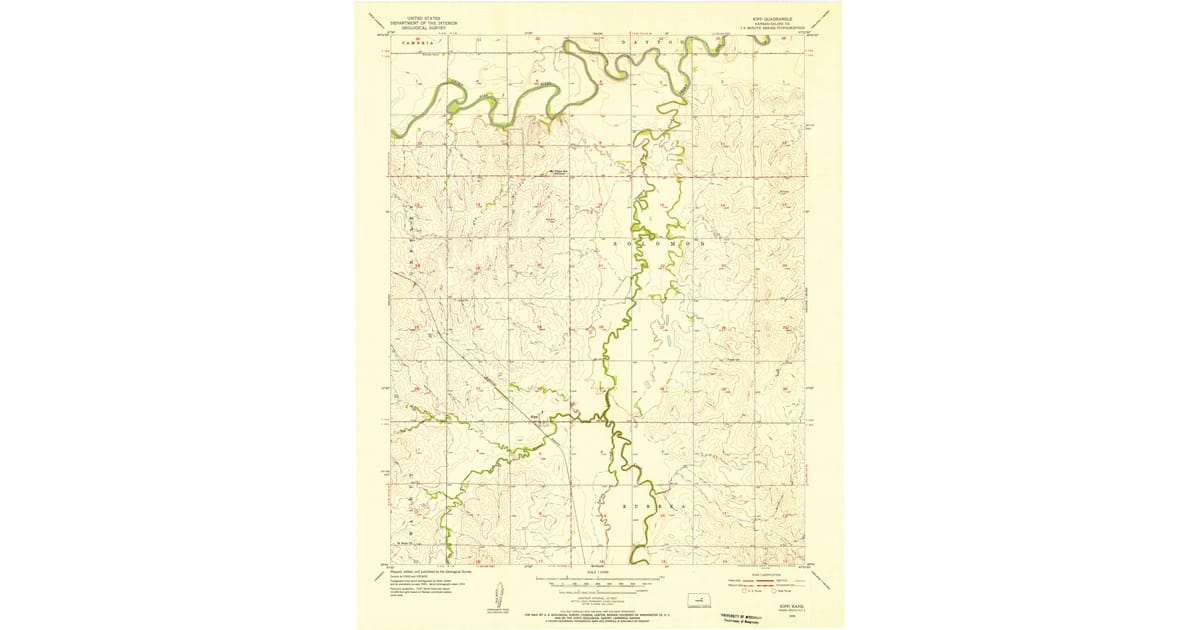 1955 Map of Kipp, KS — High-Res | Pastmaps