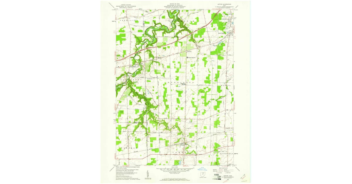 1959 Map of Kipton, OH — High-Res | Pastmaps