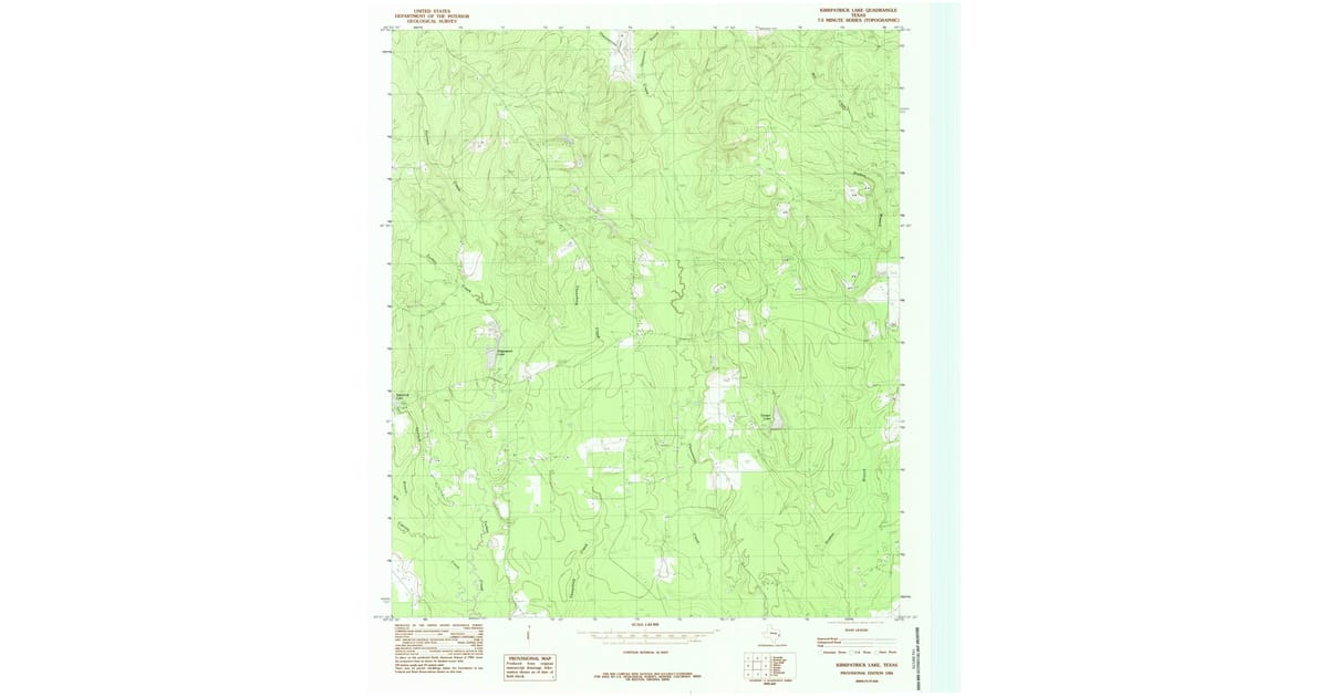 1984 Map of Kirkpatrick Lake, Tyler County, TX — High-Res | Pastmaps
