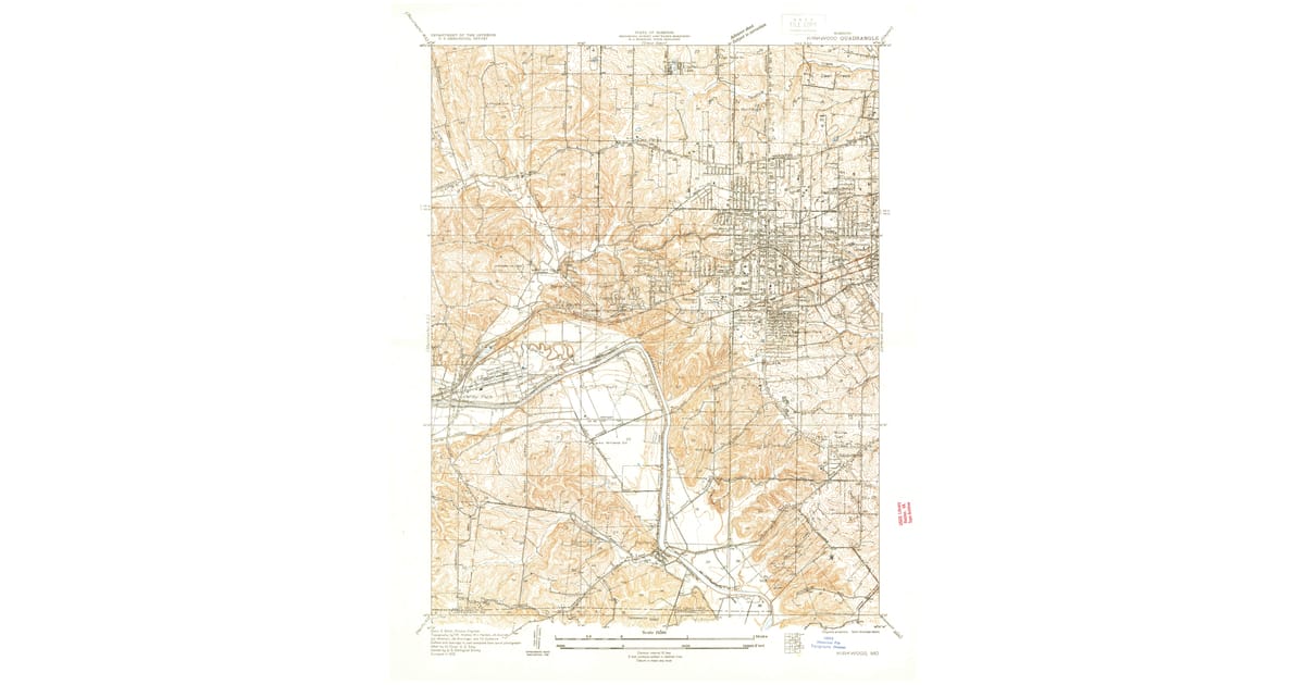 1933 Map of Kirkwood, MO — High-Res | Pastmaps