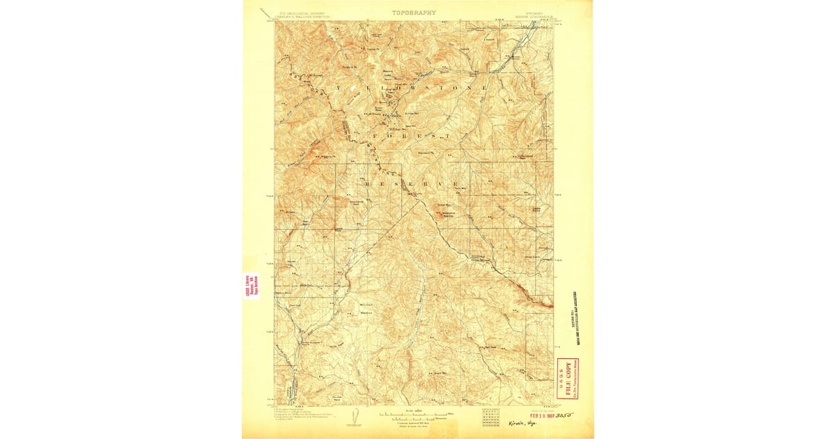 1906 Map of Kirwin, Fremont County, WY — High-Res | Pastmaps