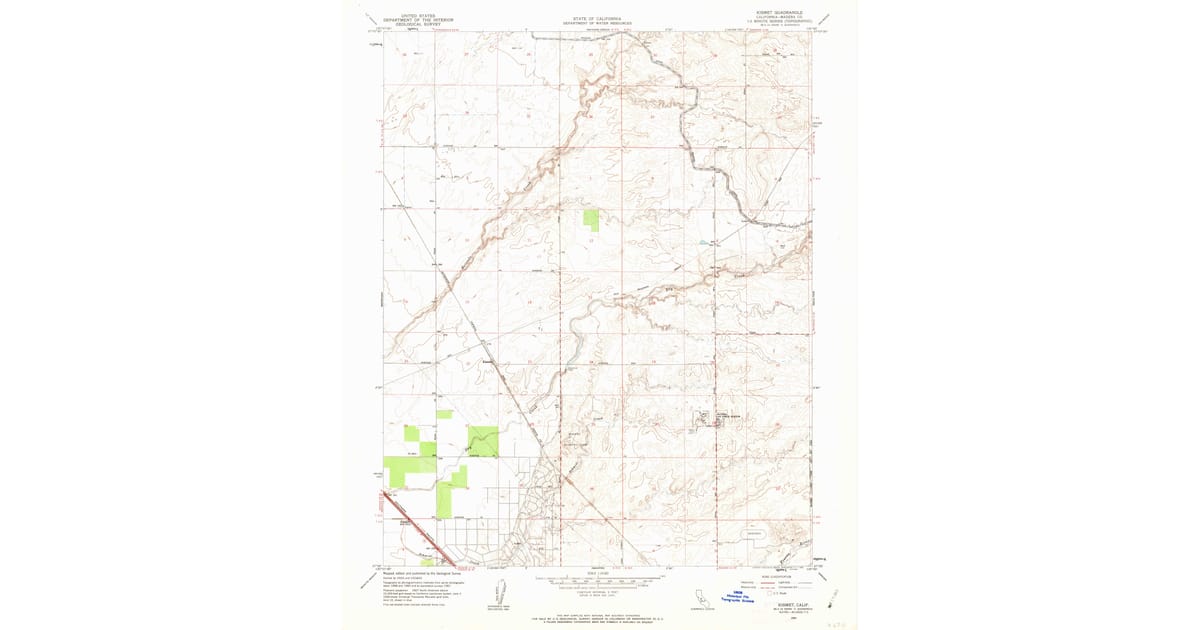 1961 Map of Kismet, Madera County, CA — High-Res | Pastmaps