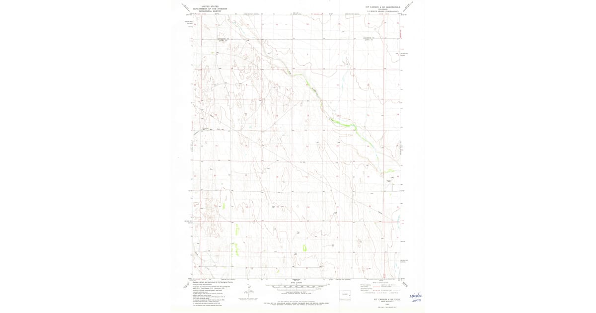 1982 Map of Kit Carson 4 SE, Kiowa County, CO — High-Res | Pastmaps