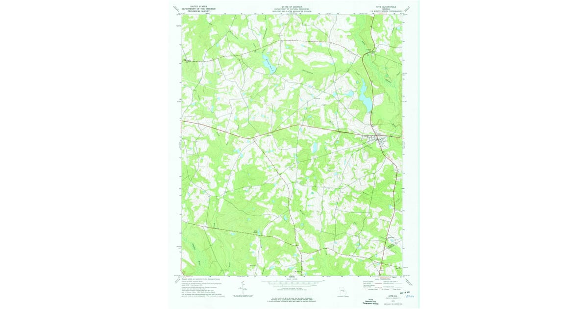 1974 Map of Kite, GA — High-Res | Pastmaps