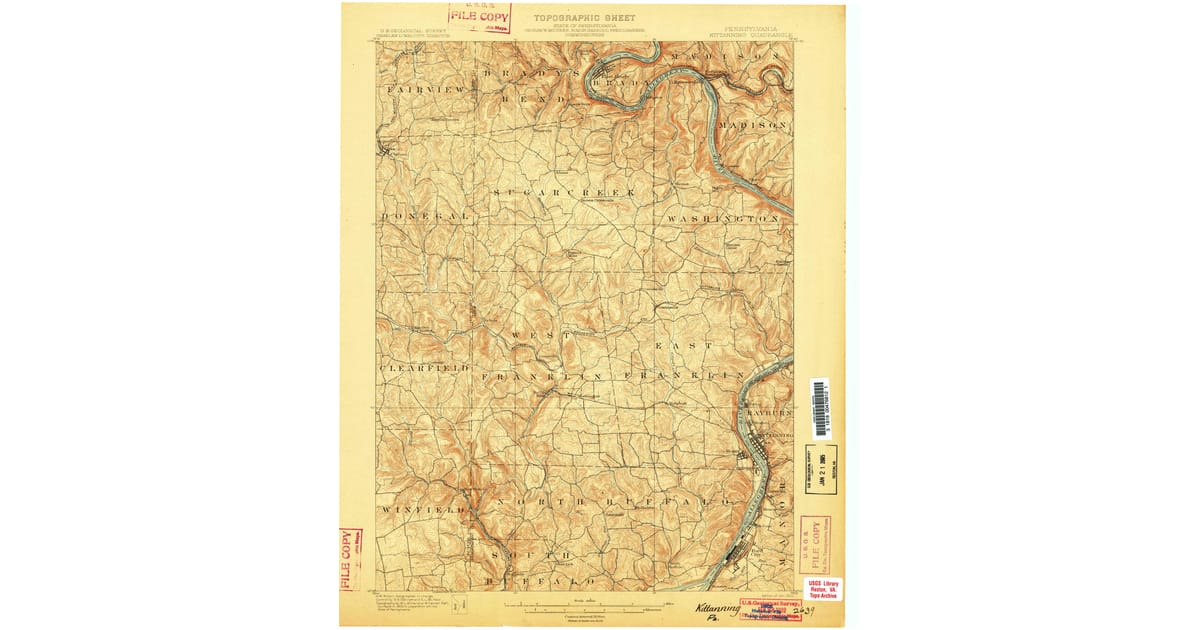 1902 Map of Kittanning, PA — High-Res | Pastmaps