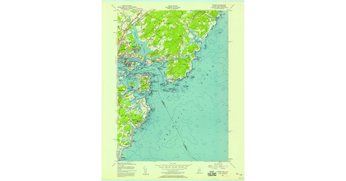1956 Map of Kittery, York County, ME — High-Res | Pastmaps