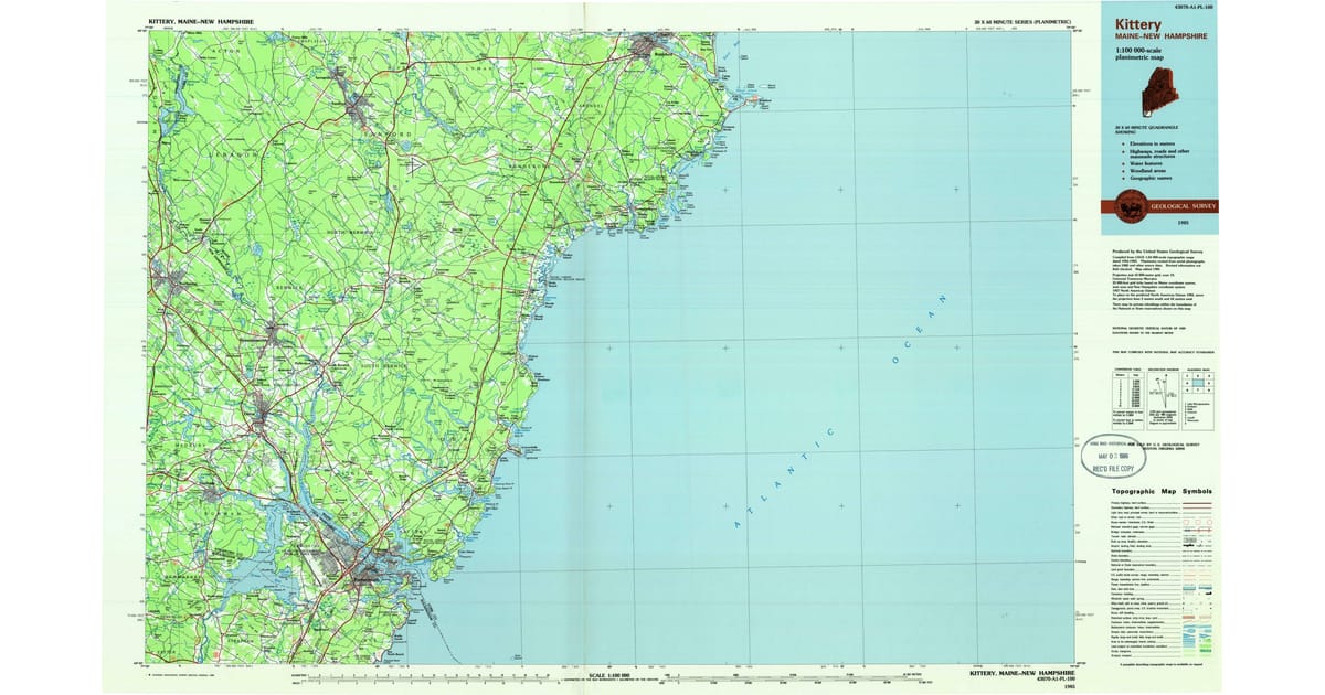 1985 Map of Kittery, York County, ME — High-Res | Pastmaps