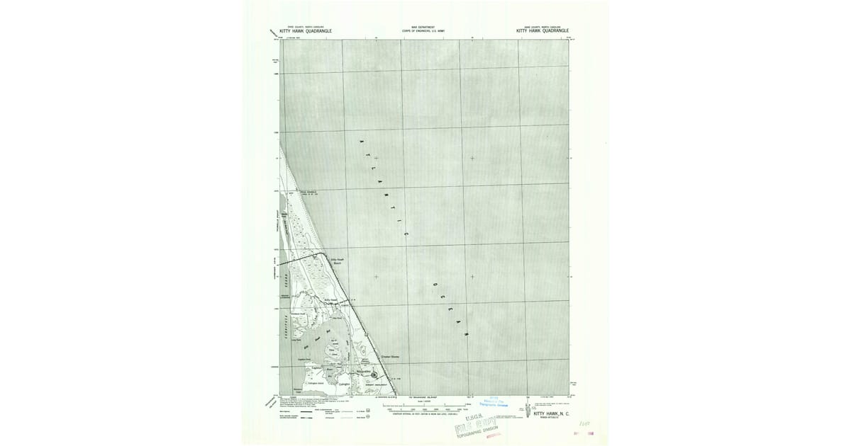 1900s (20th Century) Maps of Kitty Hawk, NC | Pastmaps