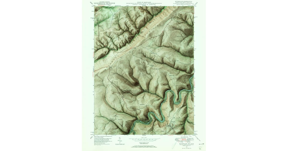1948 Map of Kitzmiller, MD — High-Res | Pastmaps