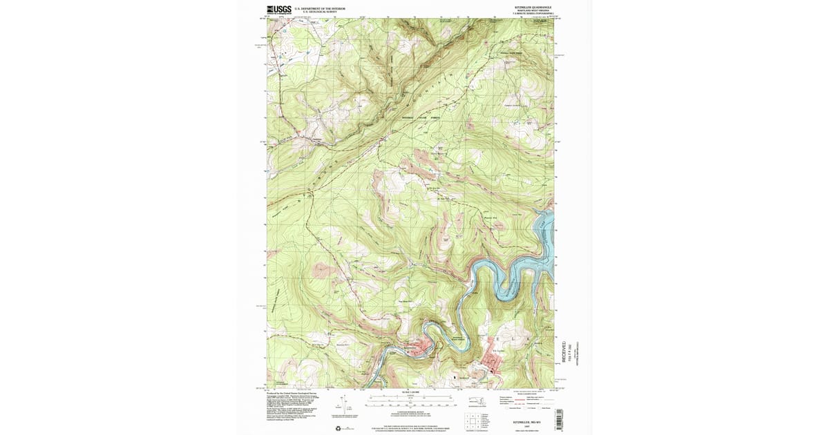 1997 Map of Kitzmiller, MD — High-Res | Pastmaps