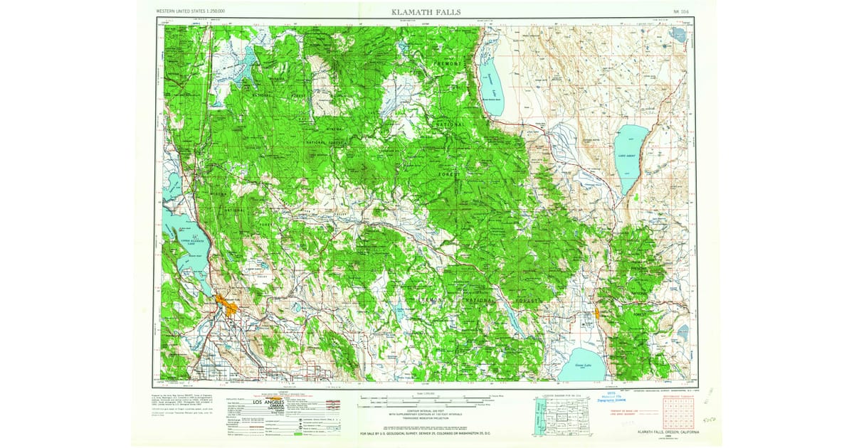 1950s Maps of Midland, OR | Pastmaps
