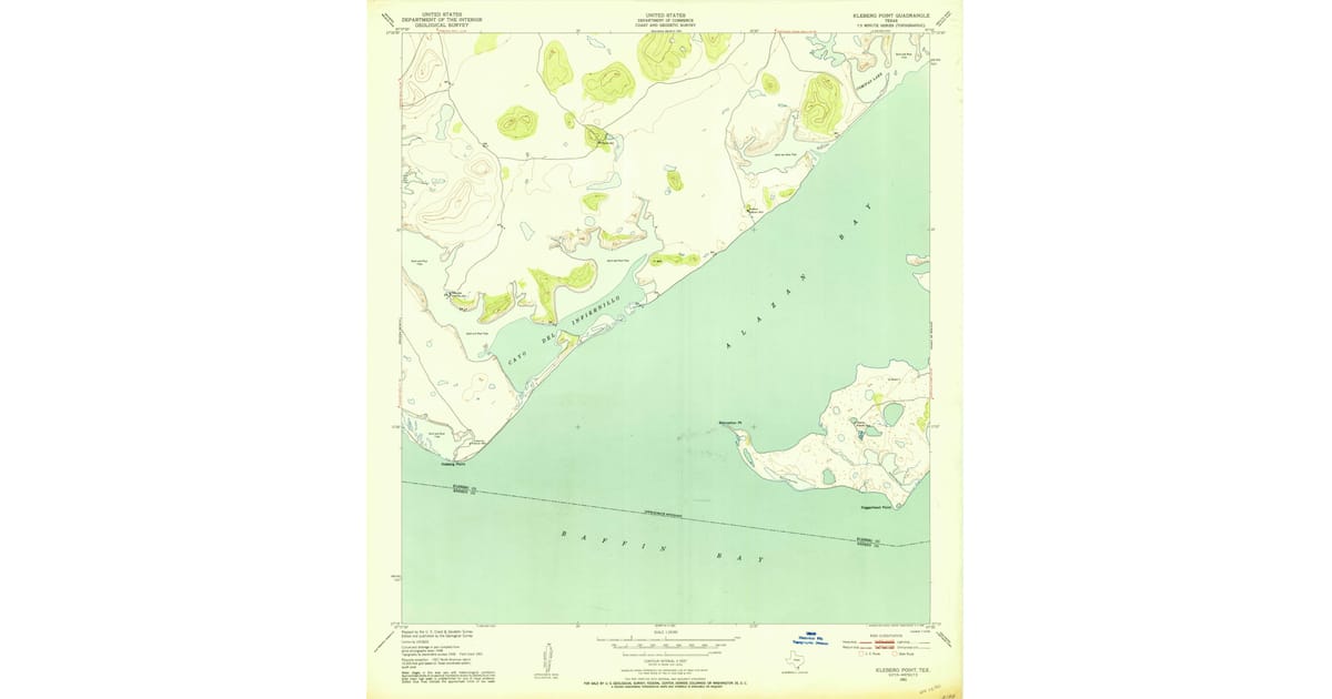 1951 Map of Kleberg Point, Kleberg County, TX — High-Res | Pastmaps
