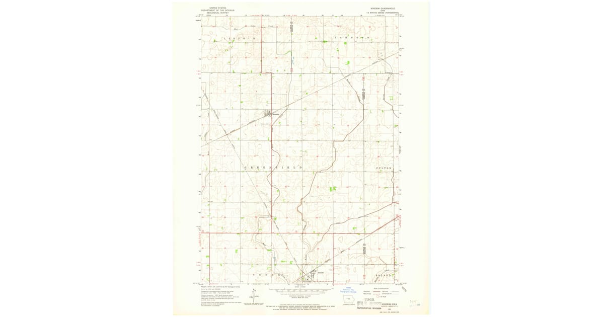 1965 Map of Knierim, IA — High-Res | Pastmaps