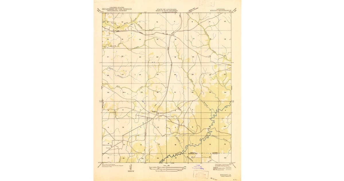 Old Maps of Knight, LA for Academic Research | Pastmaps