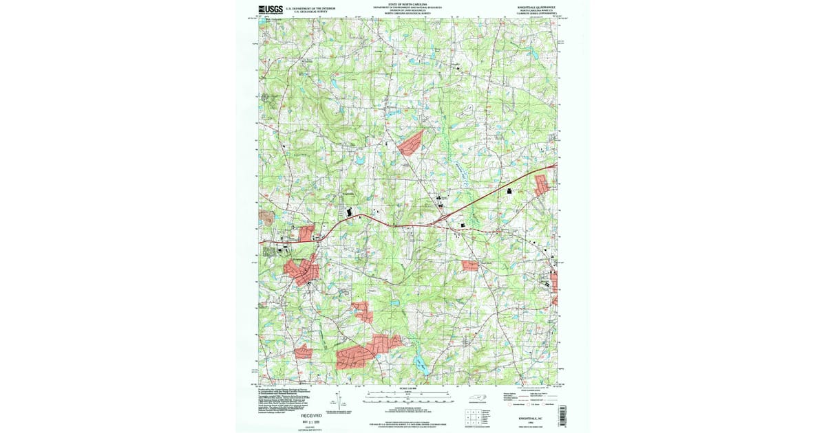 1993 Map of Knightdale, NC — High-Res | Pastmaps