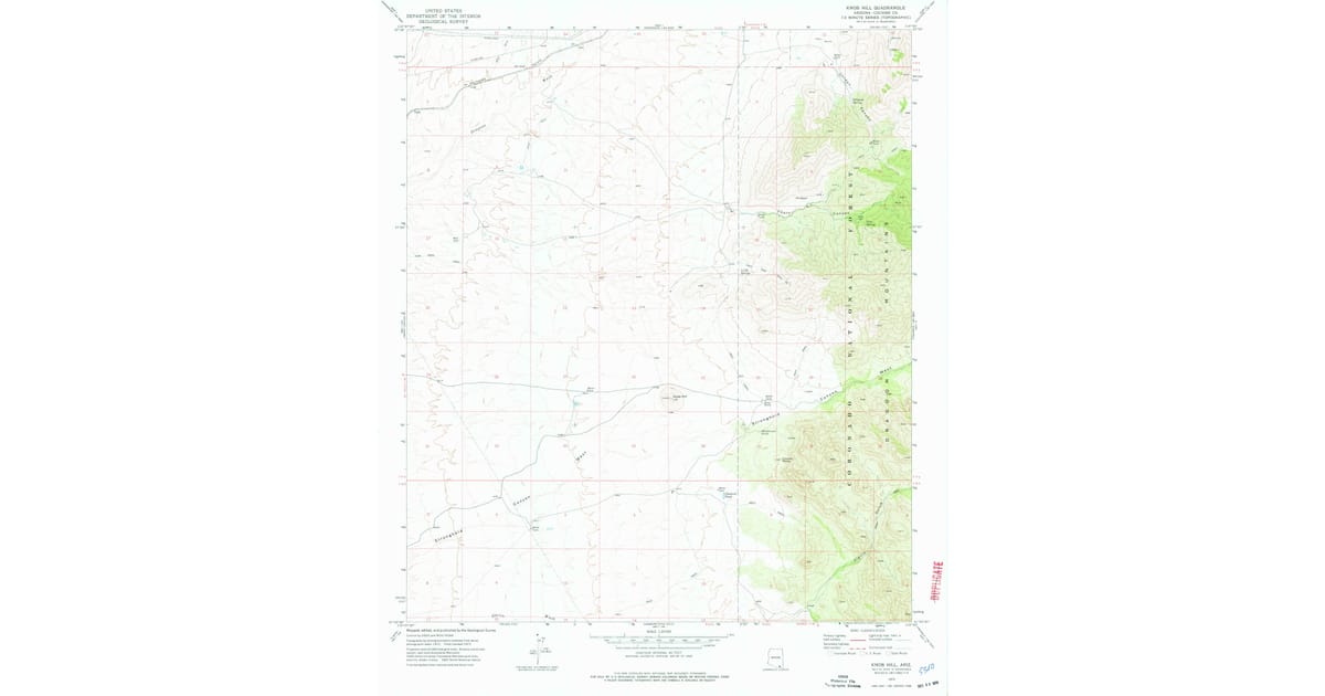 1973 Map of Knob Hill, Cochise County, AZ — High-Res | Pastmaps