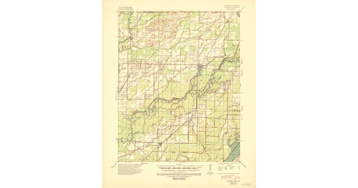 1941 Map of Knobel, AR — High-Res | Pastmaps