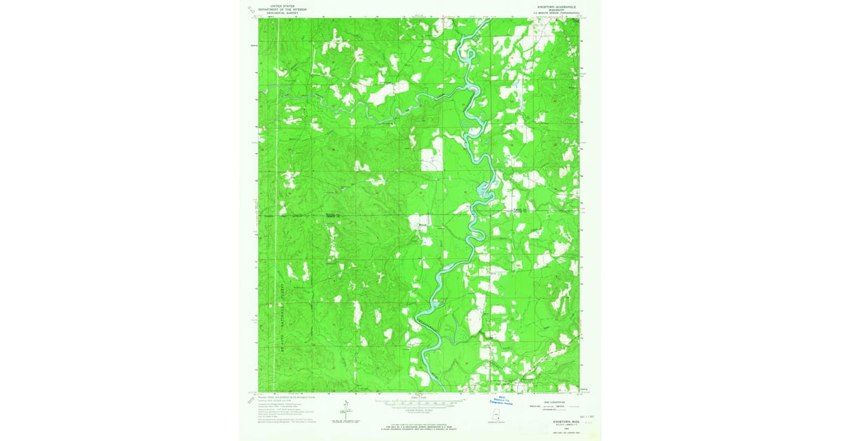 1964 Map of Knobtown, Wayne County, MS — High-Res | Pastmaps