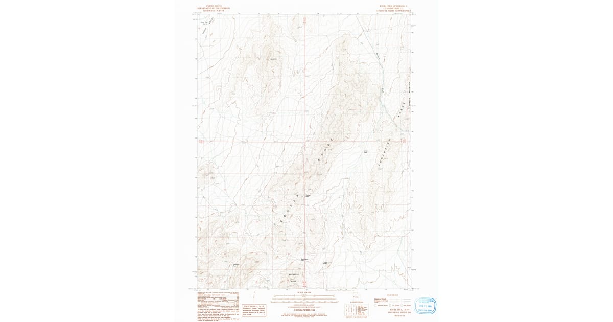 1991 Map of Knoll Hill, Millard County, UT — High-Res | Pastmaps