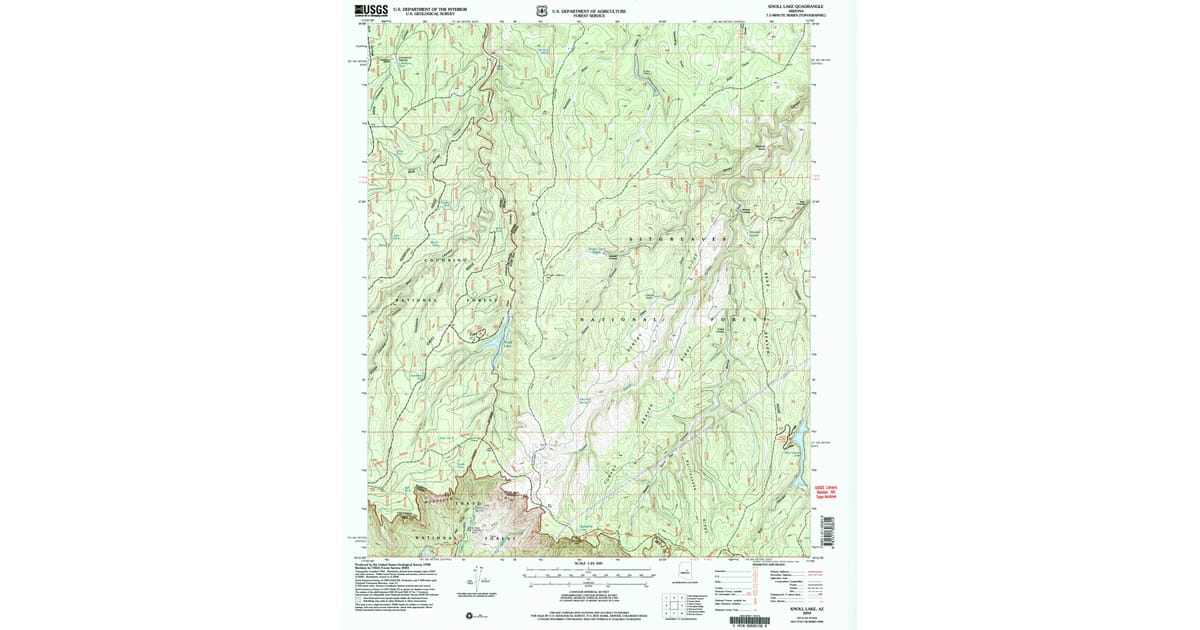 2004 Map of Knoll Lake, Coconino County, AZ — High-Res | Pastmaps