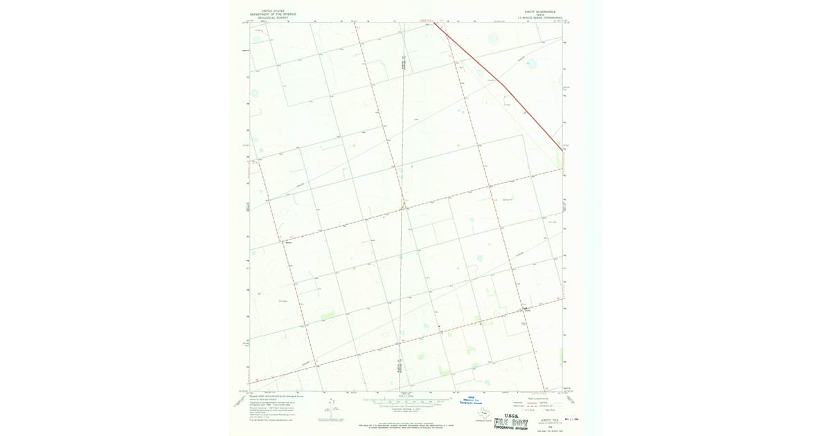 1966 Map of Knott, Howard County, TX — High-Res | Pastmaps