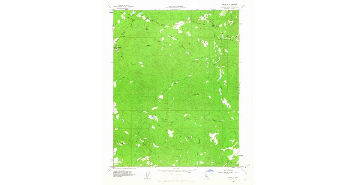 1962 Map of Knowles, Madera County, CA — High-Res | Pastmaps