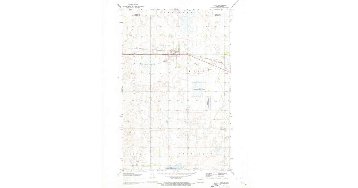 1971 Map of Knox, ND — High-Res | Pastmaps
