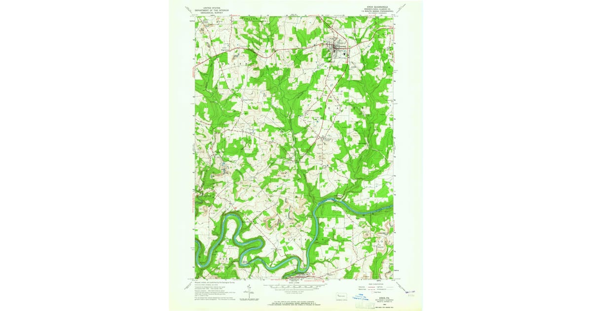 1963 Map of Knox, PA — High-Res | Pastmaps