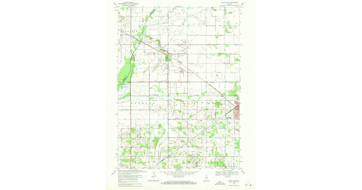 1969 Map of Knox West, Starke County, IN — High-Res | Pastmaps