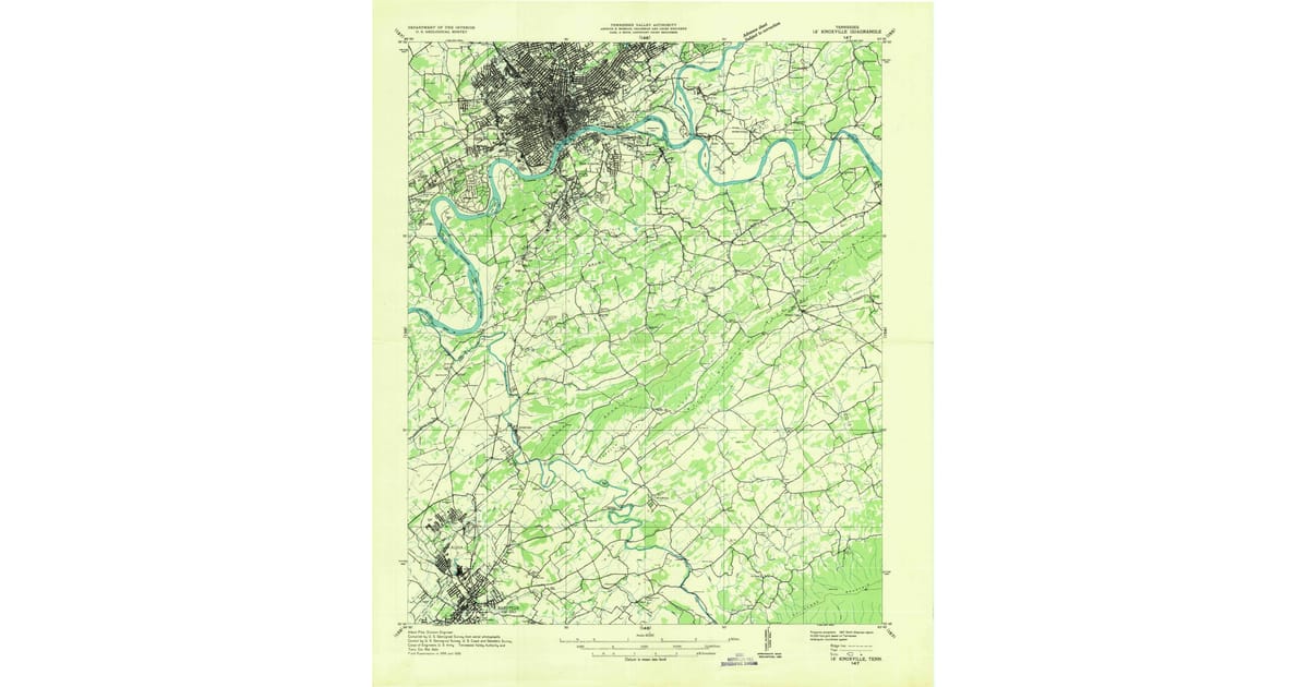 1935 Map of Knoxville, TN — High-Res | Pastmaps