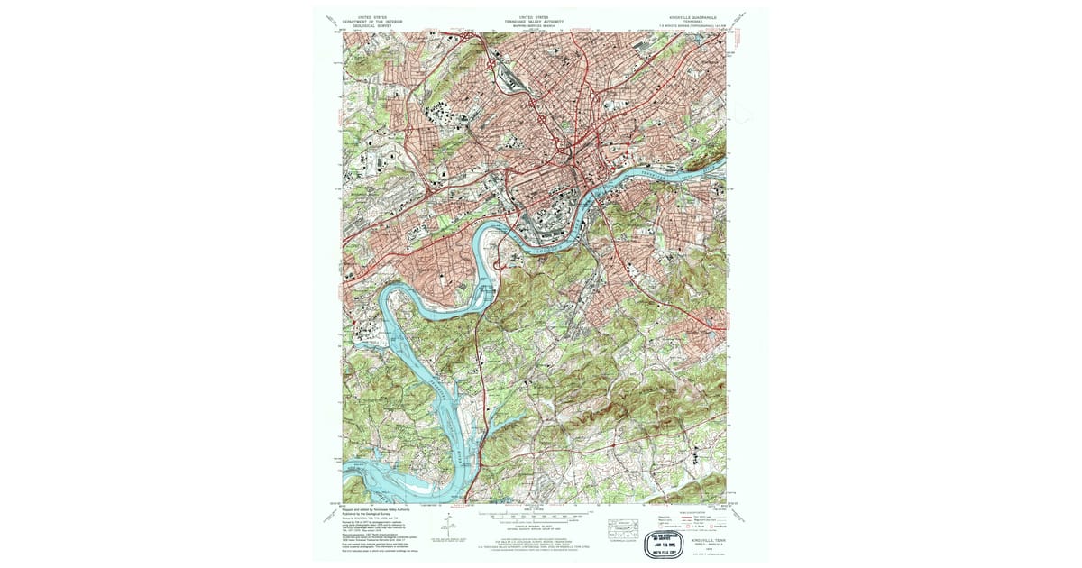 1978 Map of Knoxville, TN — High-Res | Pastmaps