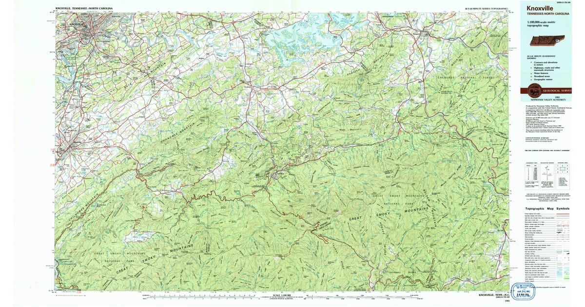 1980s Maps of Allen Grove, TN | Pastmaps