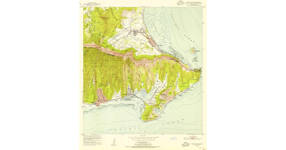 Old Maps of Honolulu, HI for Metal Detecting | Pastmaps