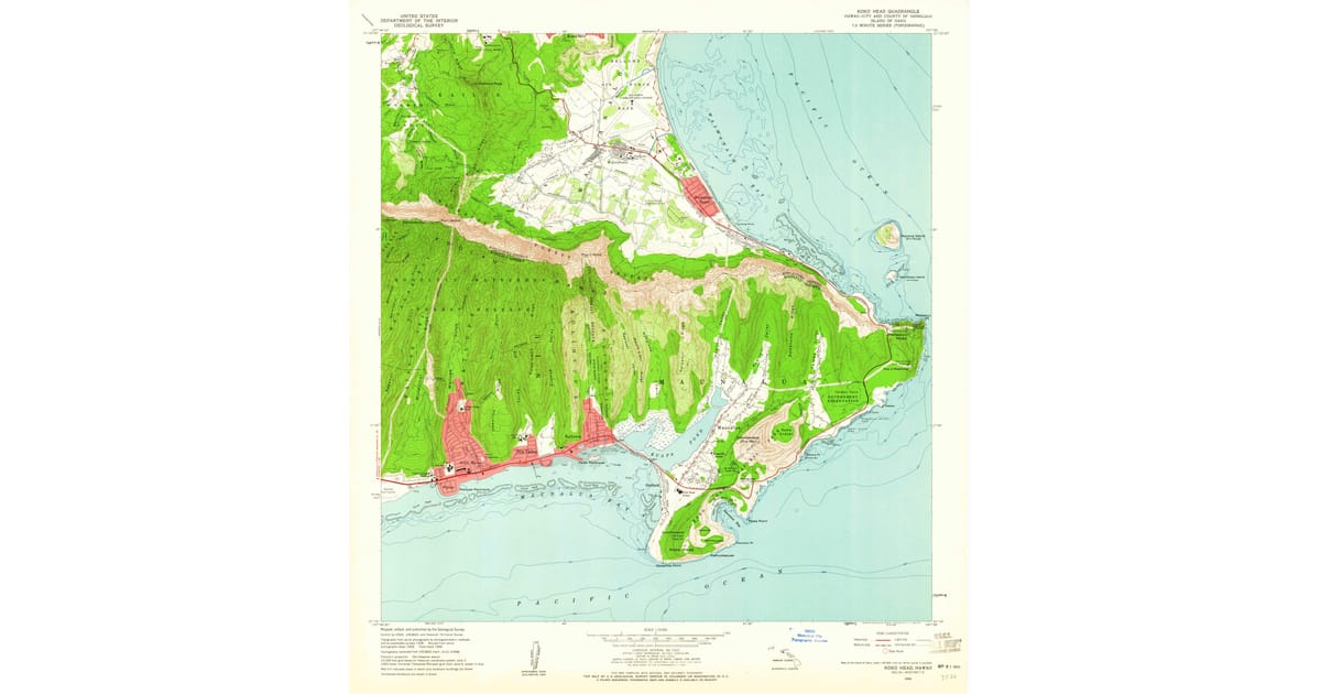 1959 Map of Koko Head, Honolulu County, HI — High-Res | Pastmaps