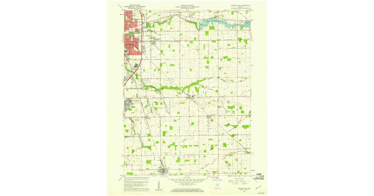 1960 Map of Kokomo East, Howard County, IN — High-Res | Pastmaps