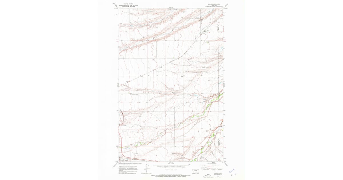 1970 Map of Kolin, Judith Basin County, MT — High-Res | Pastmaps