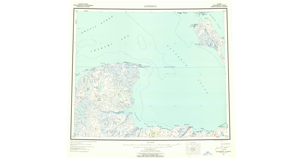 Old Maps of Kotzebue, AK for Hiking & Exploration | Pastmaps