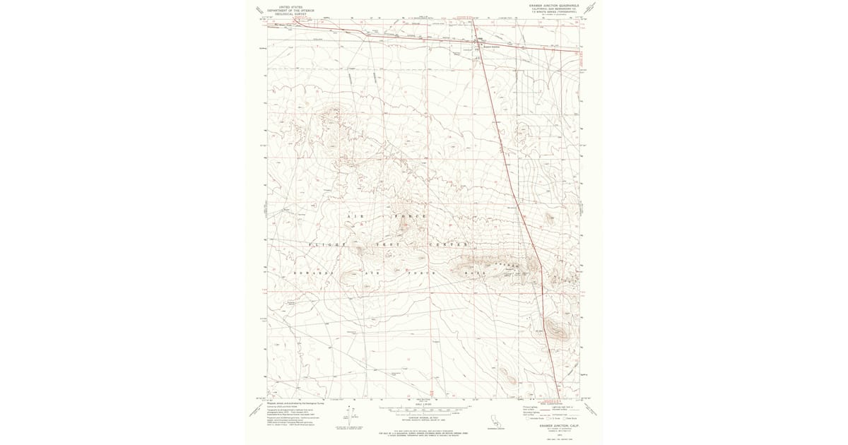1973 Map of Kramer Junction, San Bernardino County, CA — High-Res ...