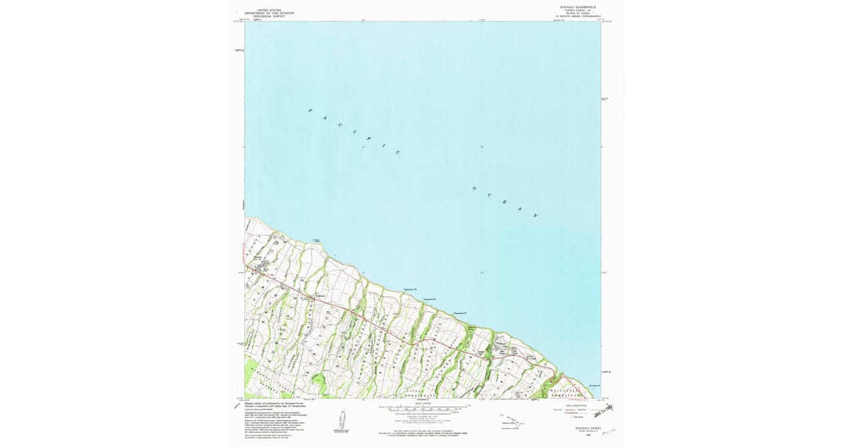 1982 Map of Kukaiau, Hawaii County, HI — High-Res | Pastmaps